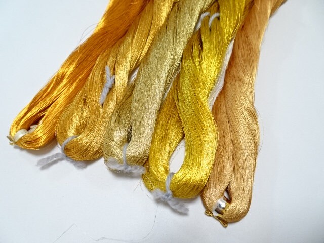 Japanese Vintage Gold Leaf Thread 5sets Embroidey 5000M 3351 | Etsy