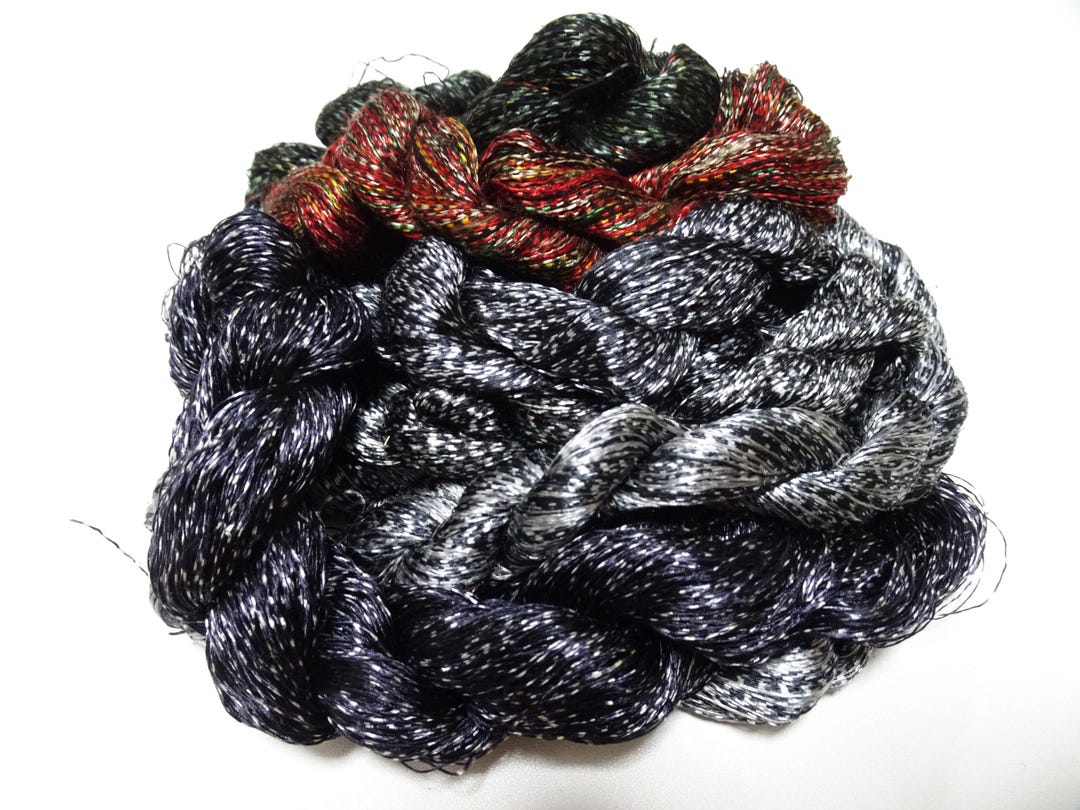 Japanese Vintage Super Rare Mud Dyeing Kasuri Loose Twisted Silk Thread ...