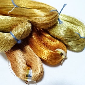 Japanese Vintage Gold Leaf Thread 5sets Embroidey 0.16mm 5000M 3351 - Etsy
