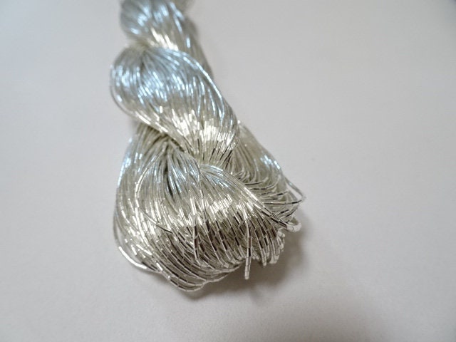 Japanese Vintage Real Silver Leaf Thread Kinkoma Embroidery S14 100M 0 ...