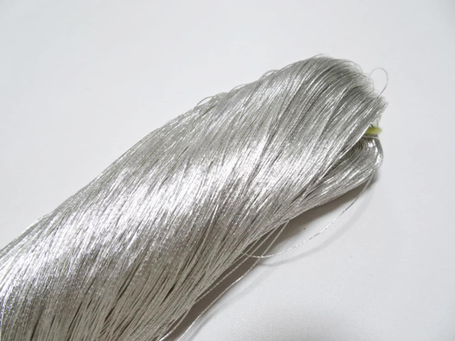 Japanese Vintage Superb Real Silver Leaf Thread S4 Embroidery 1000M 0 ...