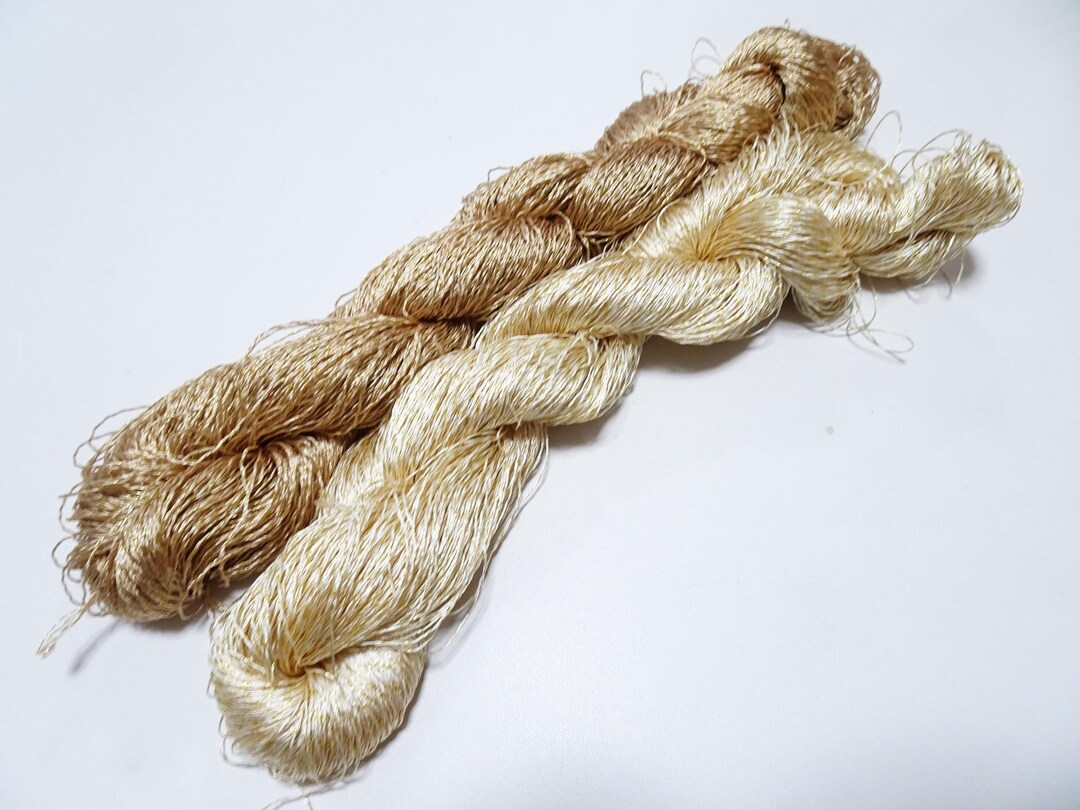 Japanese Vintage High Class Rare Silk Thread 2sets Mixture of Gold ...