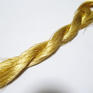 Japanese Vintage Rare Superb 24K Gold Leaf Thread Embroidery 4 0.35mm ...