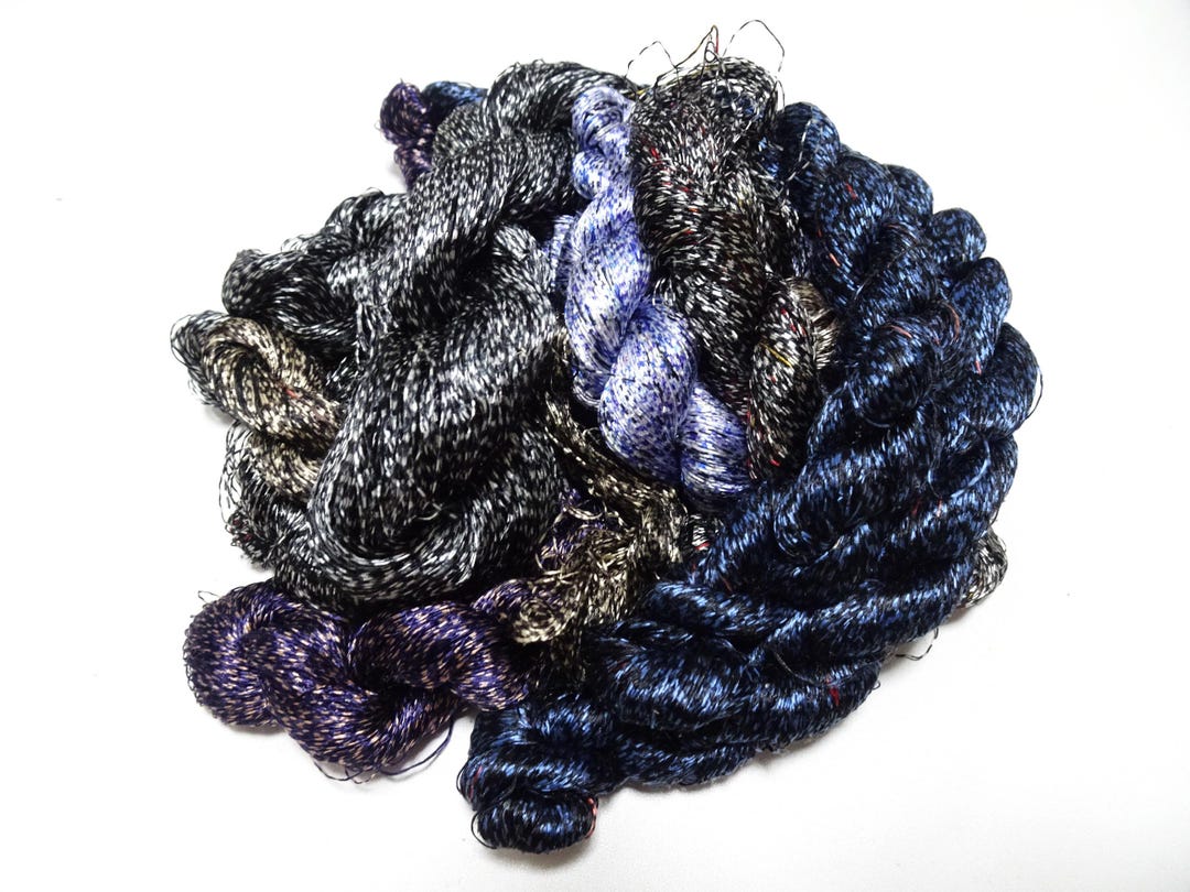 Japanese Vintage Super Rare Mud Dyeing Kasuri Loose Twisted Silk Thread ...