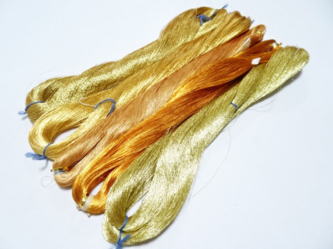 Japanese Vintage Gold Leaf Thread 5sets Embroidey 0.16mm 5000M 3351 - Etsy