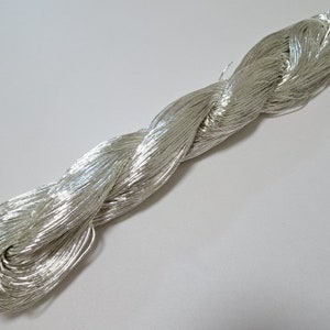 Japanese Vintage Real Silver Leaf Thread Kinkoma Embroidery S14 100M 0 ...