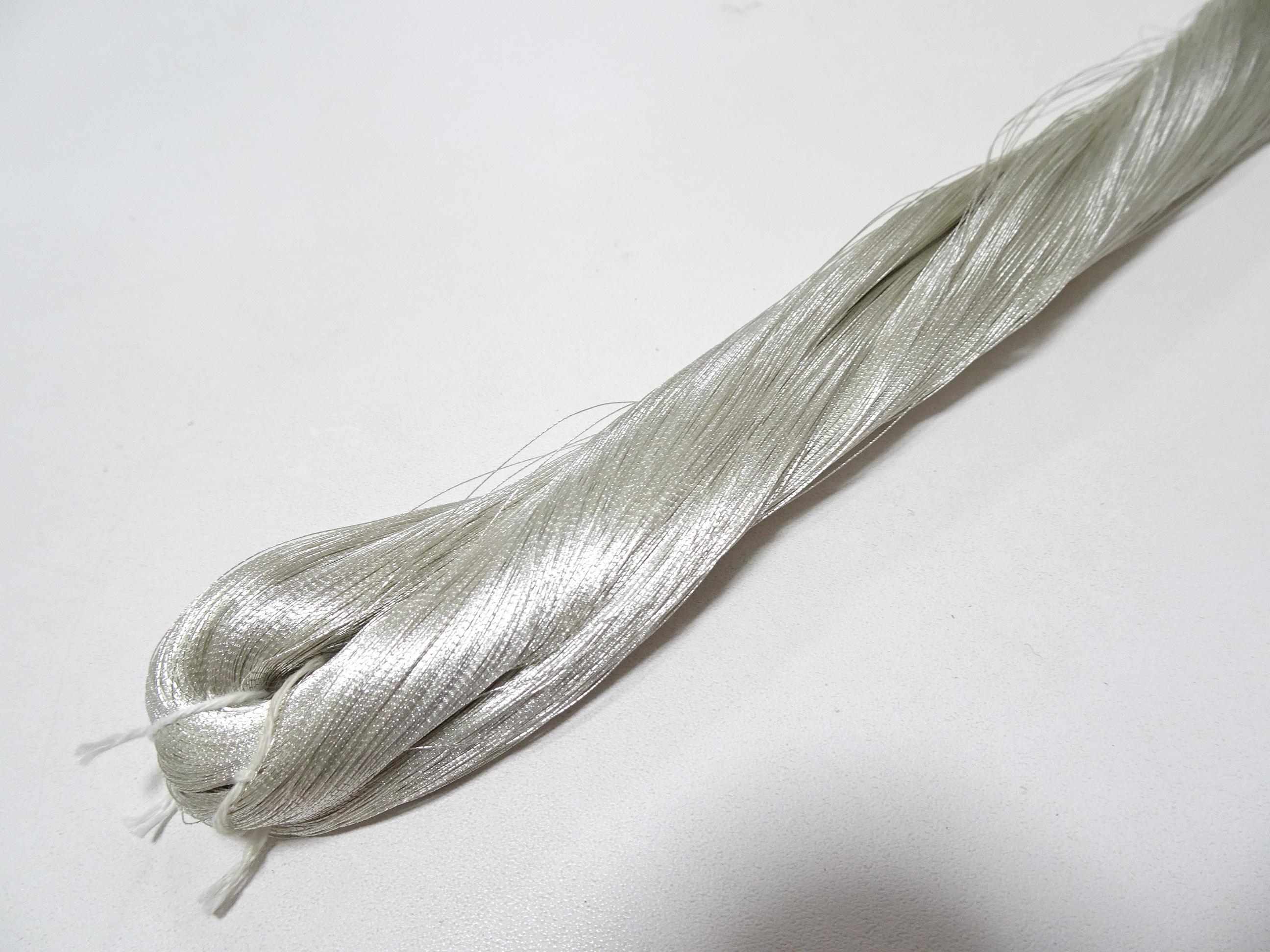 Japanese Vintage Superb Real Silver Leaf Thread SN1 Embroidery 1000M 0 ...