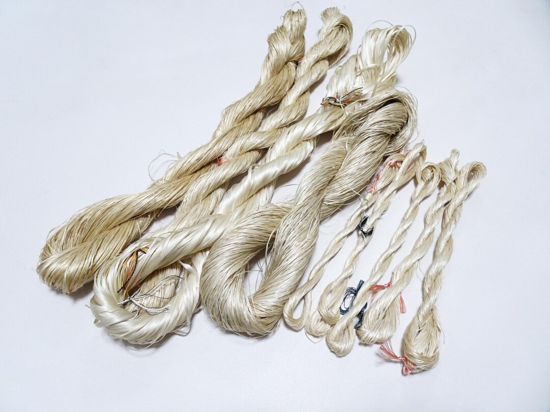 Vintage Time-spun Ramie Thread Sets | Rare Hand-spun Japanese Plant ...