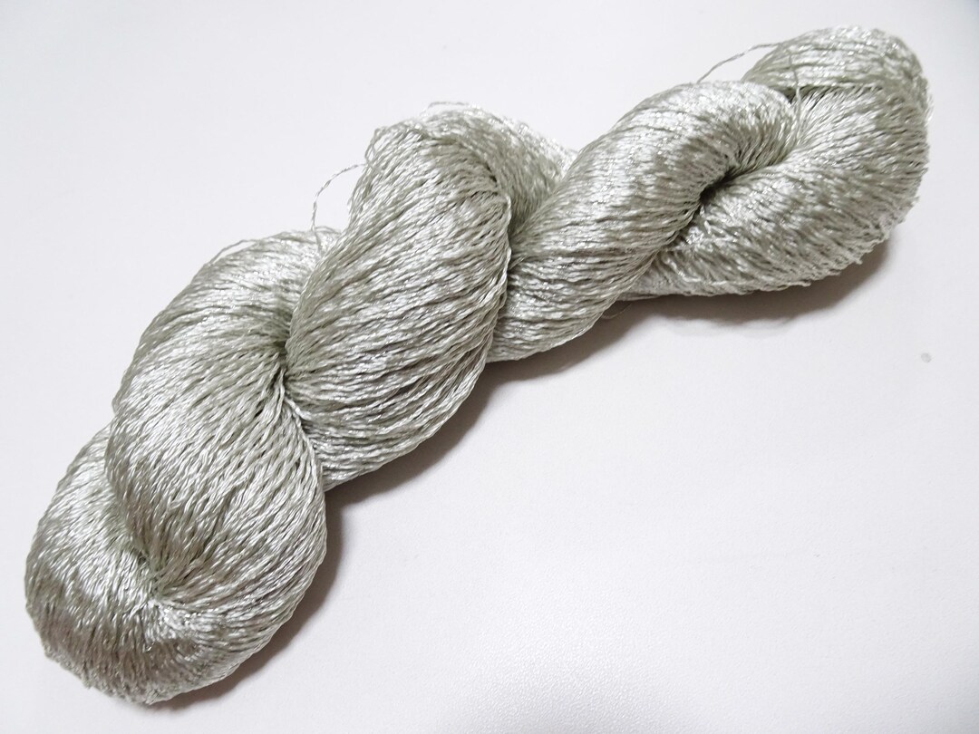 Japanese Vintage High Class Rare Silk Thread Mixture of Silver ...