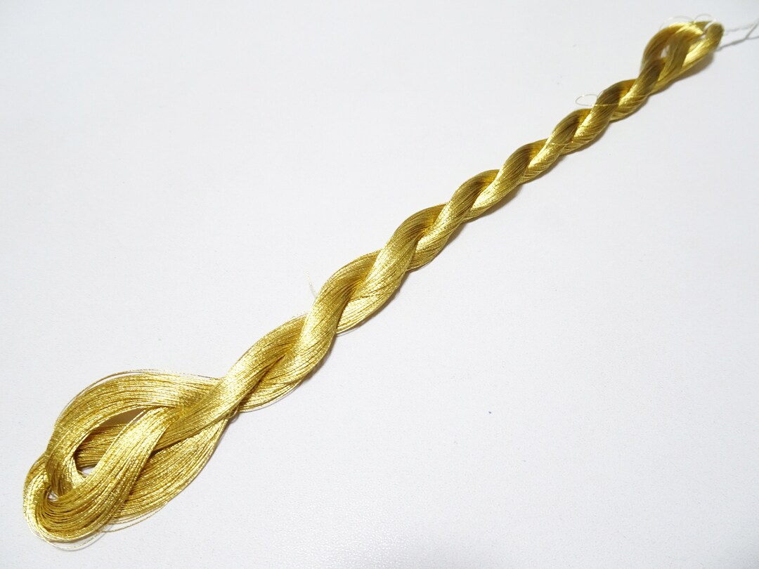 Japanese Vintage Rare Superb 24K Gold Leaf Thread 100M Embroidery 2 0 ...