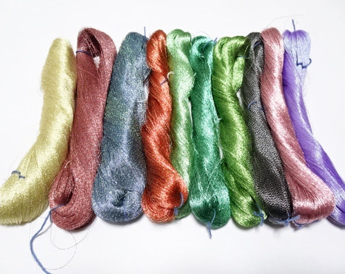 Super Special Price! Japanese Vintage Metallic Lame Thread 10sets ...