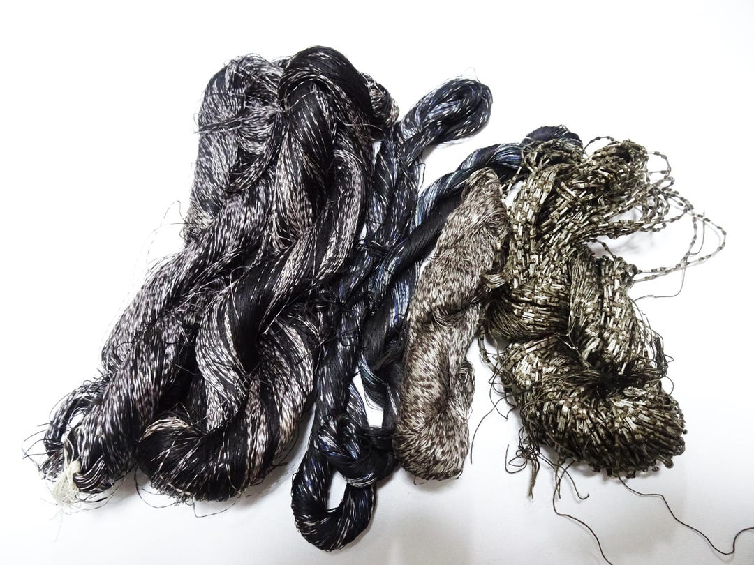 Japanese Vintage Super Rare Mud Dyeing Kasuri Loose Twisted Silk Thread ...