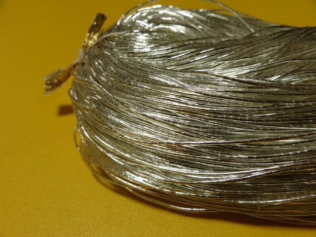 Japanese Vintage Real Silver Leaf Thread Kinkoma Embroidery | Etsy