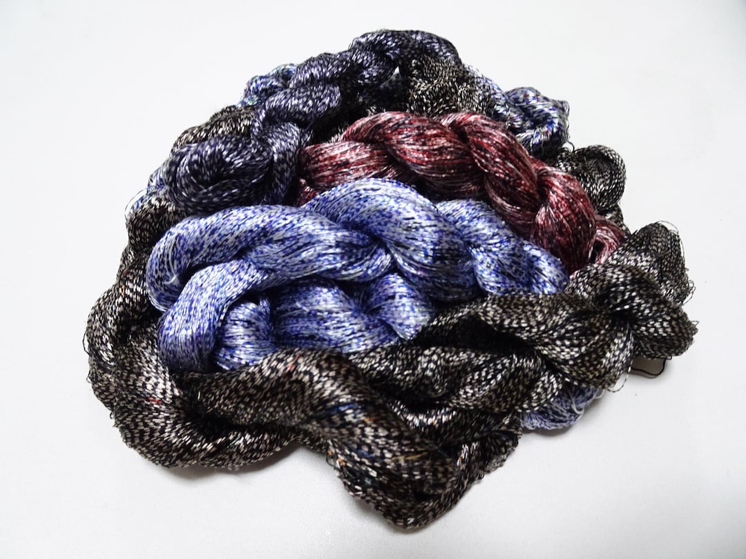 Japanese Vintage Super Rare Mud Dyeing Kasuri Loose Twisted Silk Thread ...
