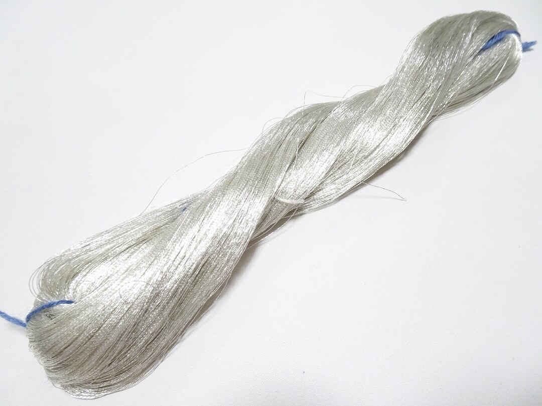 Japanese Vintage High Class Real Silver Leaf Thread 2.5 Embroidery ...