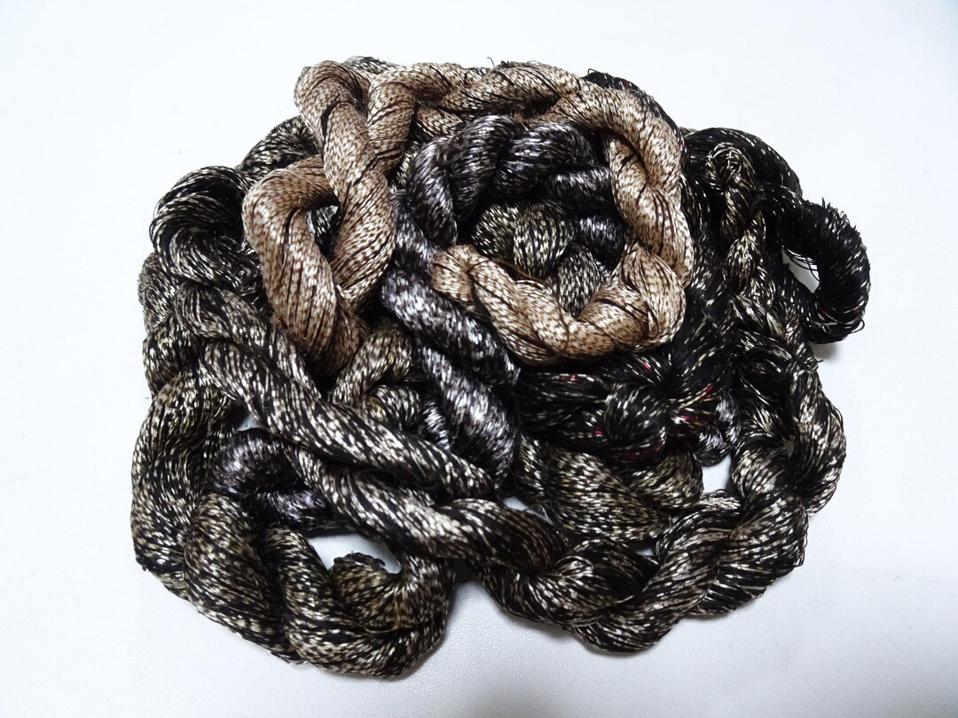 Japanese Vintage Super Rare Mud Dyeing Kasuri Loose Twisted Silk Thread ...
