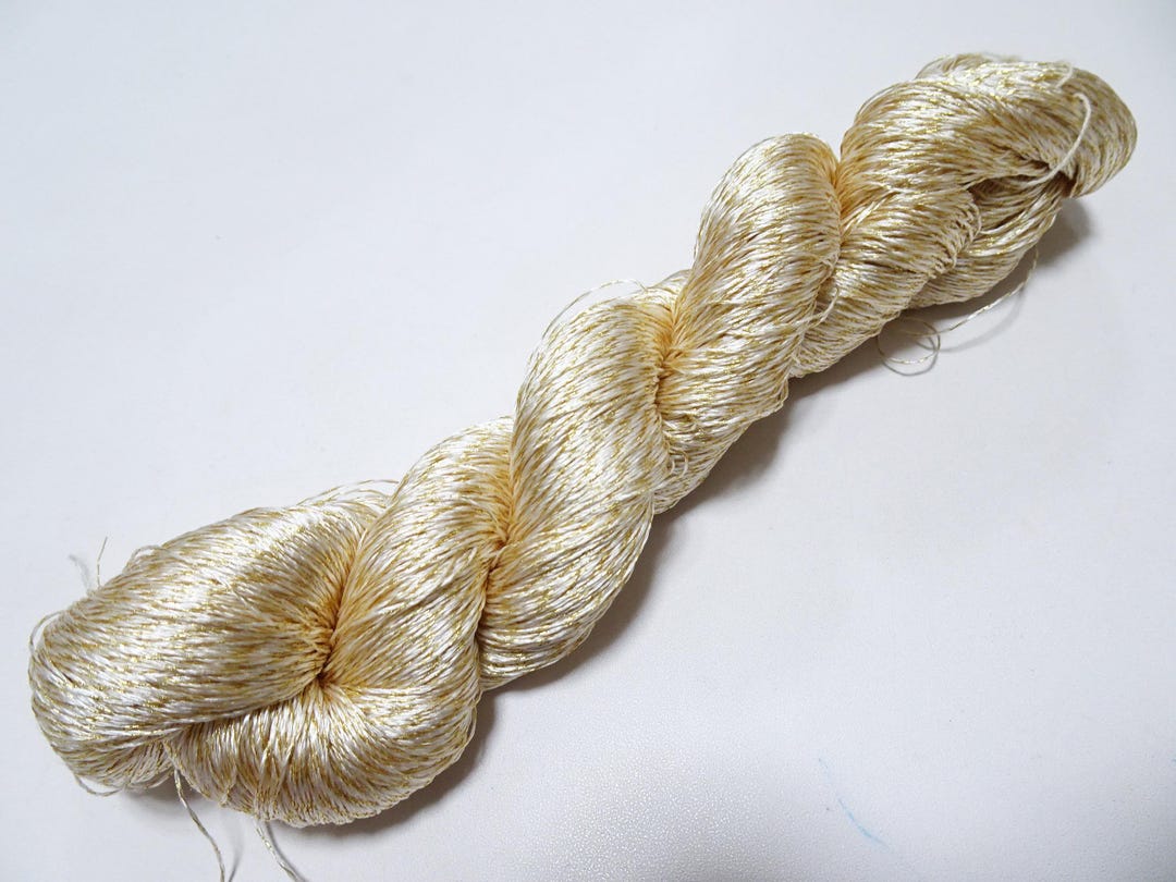 Japanese Vintage High Class Rare Silk Thread Mixture of Gold Embroidery ...
