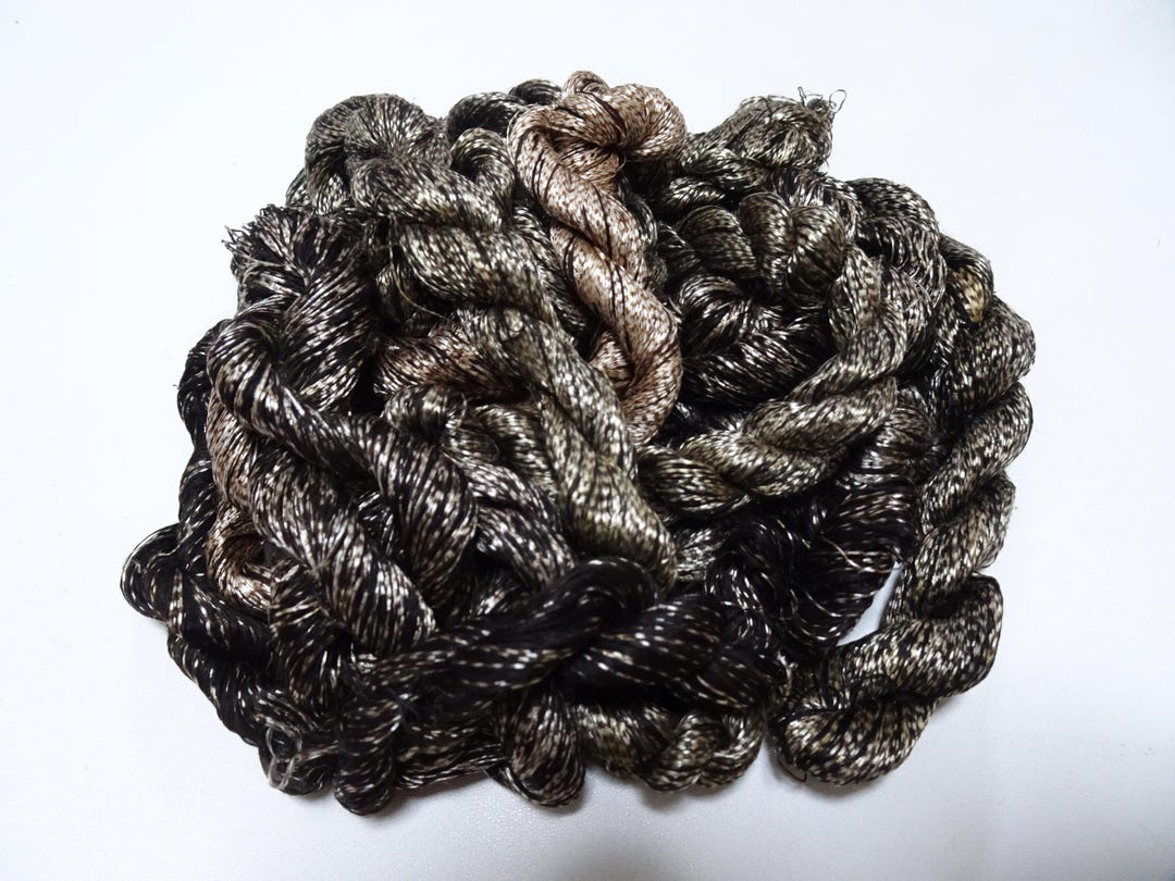 Japanese Vintage Super Rare Mud Dyeing Kasuri Loose Twisted Silk Thread ...