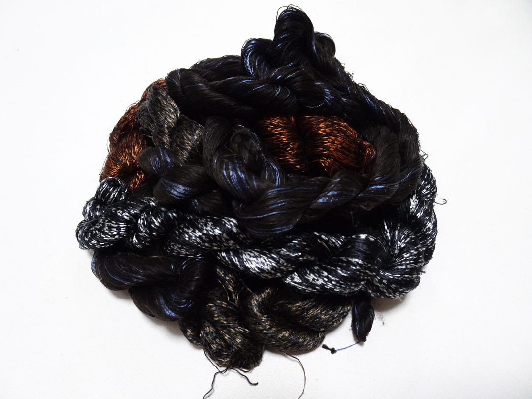 Japanese Vintage Super Rare Mud Dyeing Kasuri Loose Twisted Silk Thread ...