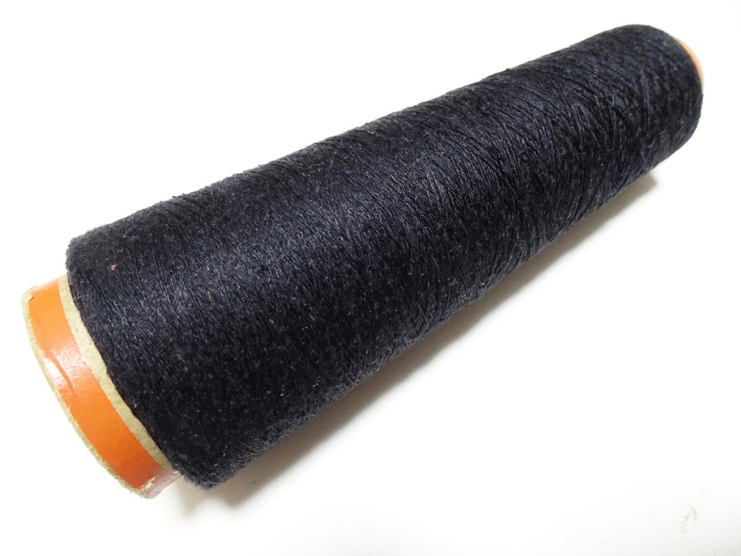 Japanese Vintage Tsumugi Silk Thread Embroidery Black 8560 - Etsy