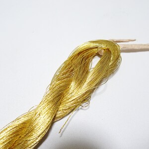 Japanese Vintage Rare Superb 24K Gold Leaf Thread Embroidery 4 0.35mm ...
