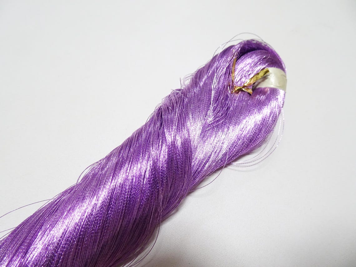 Japanese Vintage Rare Superb Pure Silver Leaf Thread Color Fuji1.5 ...