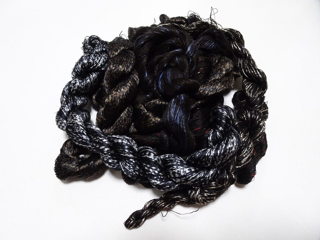 Japanese Vintage Super Rare Mud Dyeing Kasuri Loose Twisted Silk Thread ...