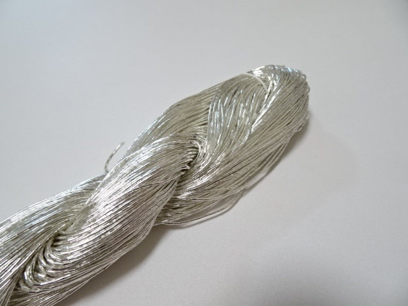 Japanese Vintage Real Silver Leaf Thread Kinkoma Embroidery S14 100M 0 ...