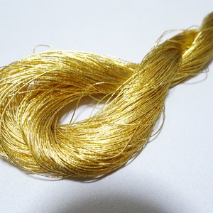 Japanese Vintage Rare Superb 24K Gold Leaf Thread Embroidery 4 0.35mm ...