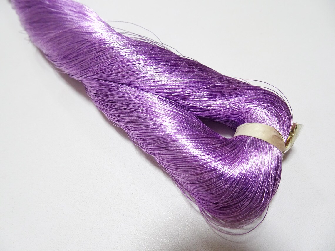 Japanese Vintage Rare Superb Pure Silver Leaf Thread Color Fuji1.5 ...