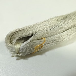 Japanese Vintage Superb Real Silver Leaf Thread SN1 Matte Embroidery ...