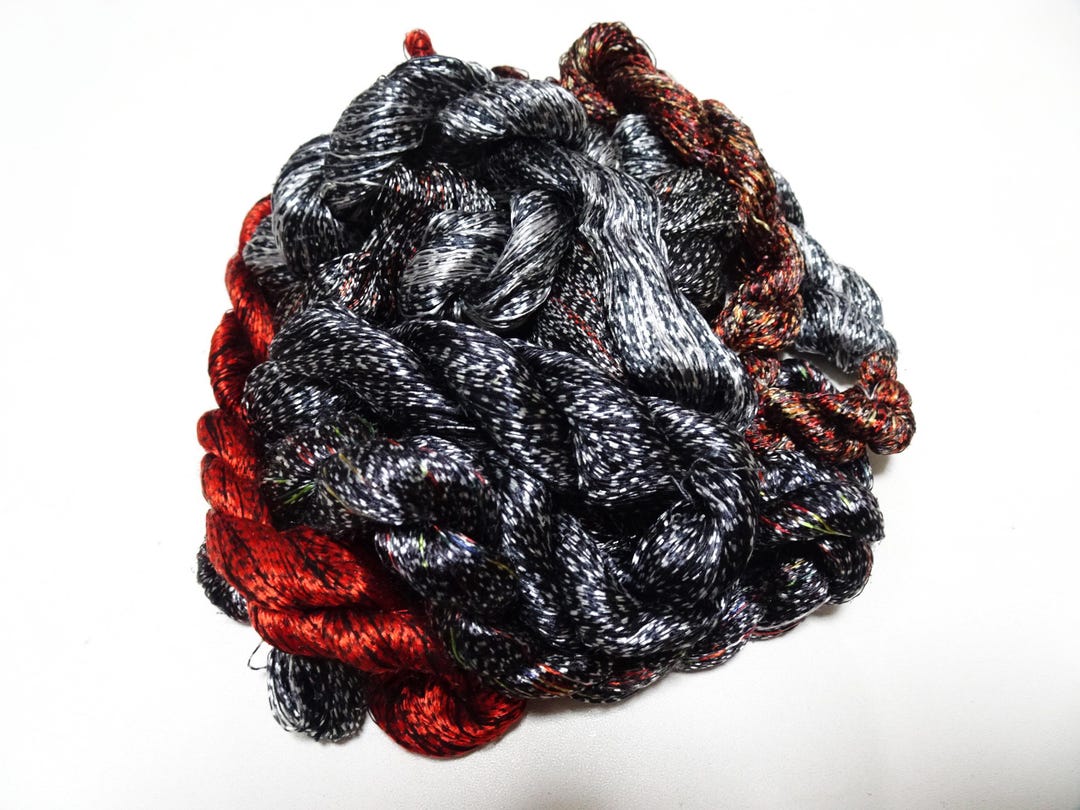 Japanese Vintage Super Rare Mud Dyeing Kasuri Loose Twisted Silk Thread ...