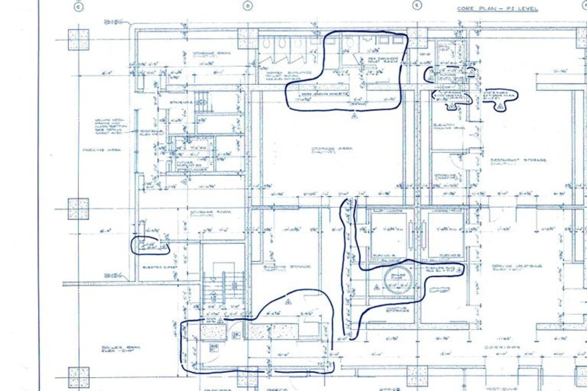 Mies Van Der Rohe Blueprint, One Illinois Center 111 E. Wacker Chicago ...