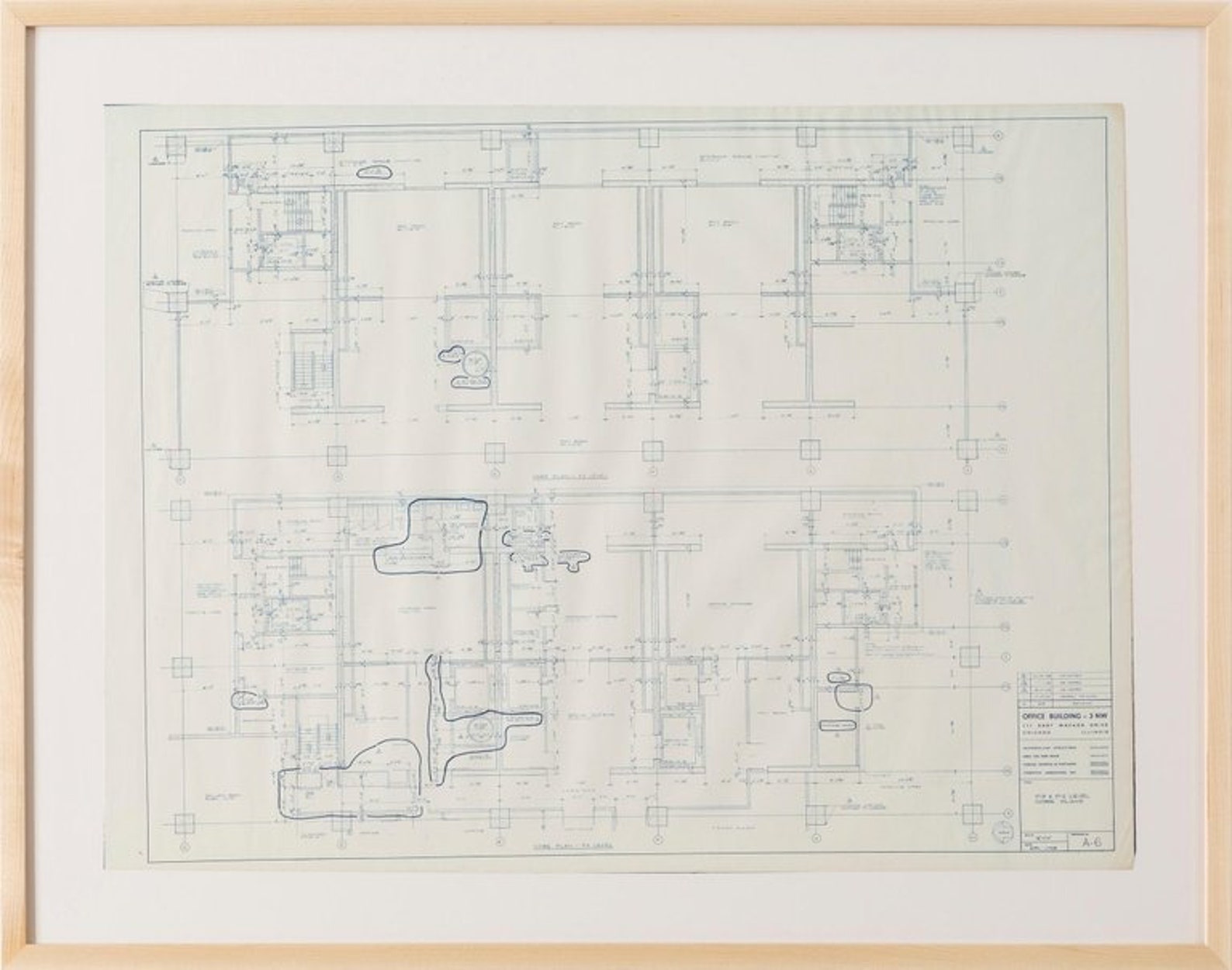 Mies Van Der Rohe Blueprint, One Illinois Center 111 E. Wacker Chicago ...