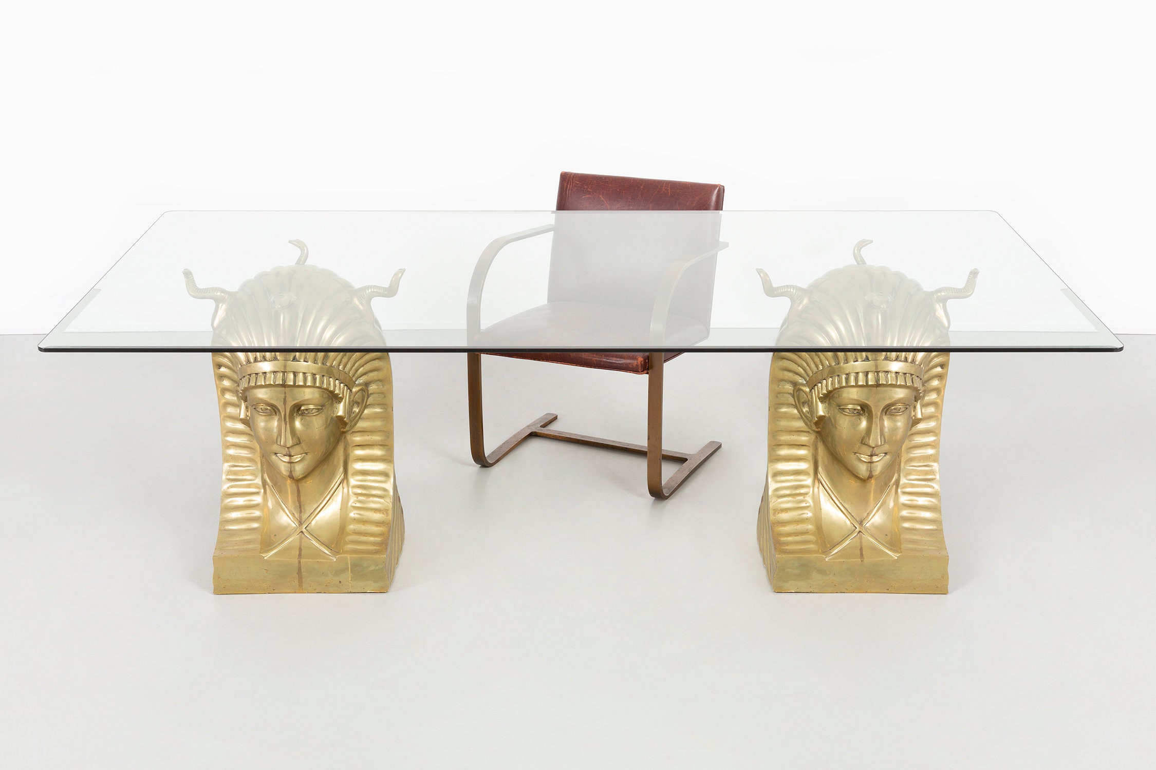 Monumental Brass Pharaohs Head Dining Table - Etsy