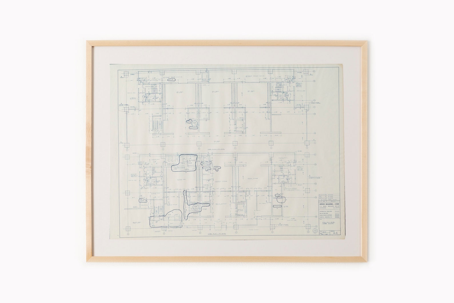 Mies Van Der Rohe Blueprint, One Illinois Center 111 E. Wacker Chicago ...