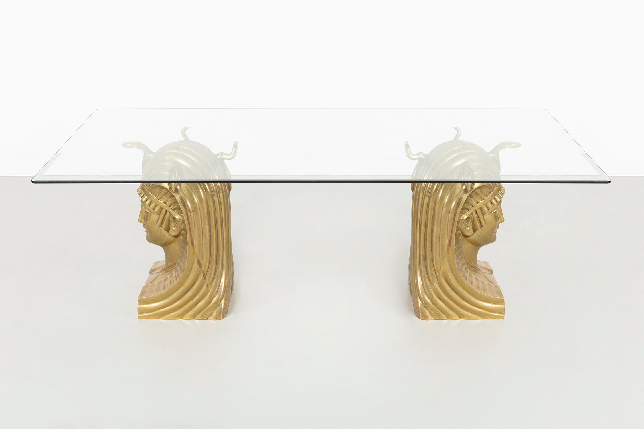 Monumental Brass Pharaoh’s Head Dining Table - Etsy