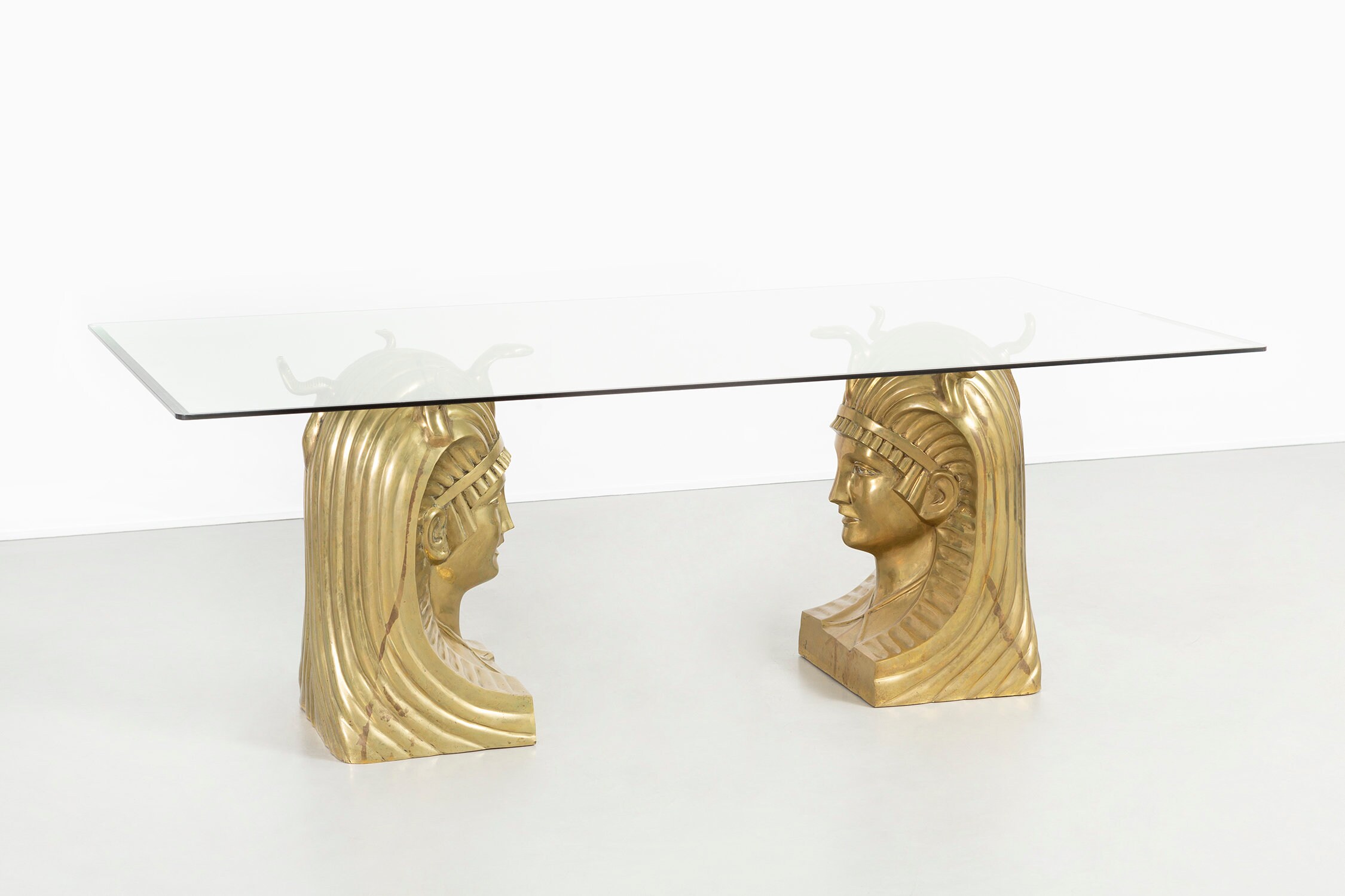 Monumental Brass Pharaoh’s Head Dining Table - Etsy