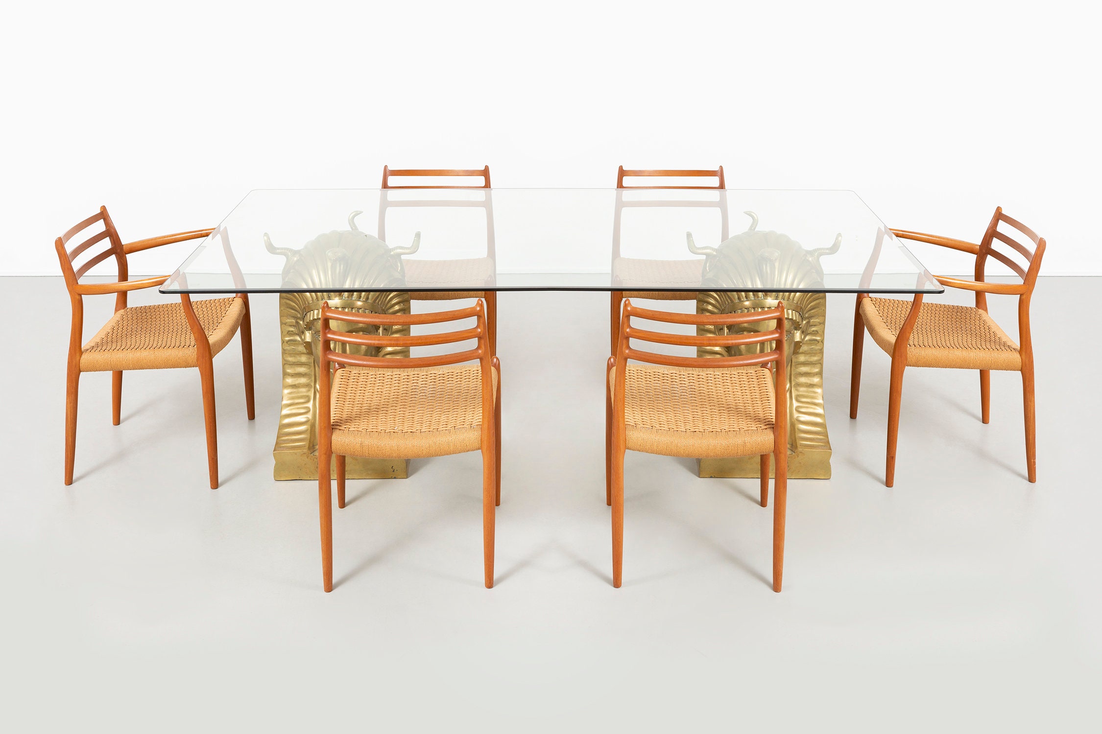 Monumental Brass Pharaohs Head Dining Table - Etsy