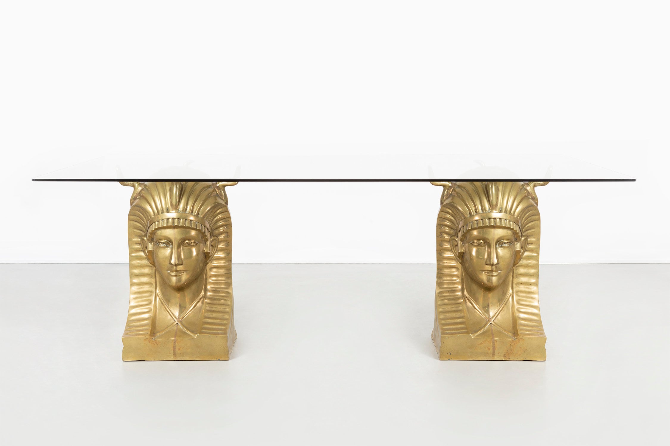 Monumental Brass Pharaoh’s Head Dining Table - Etsy