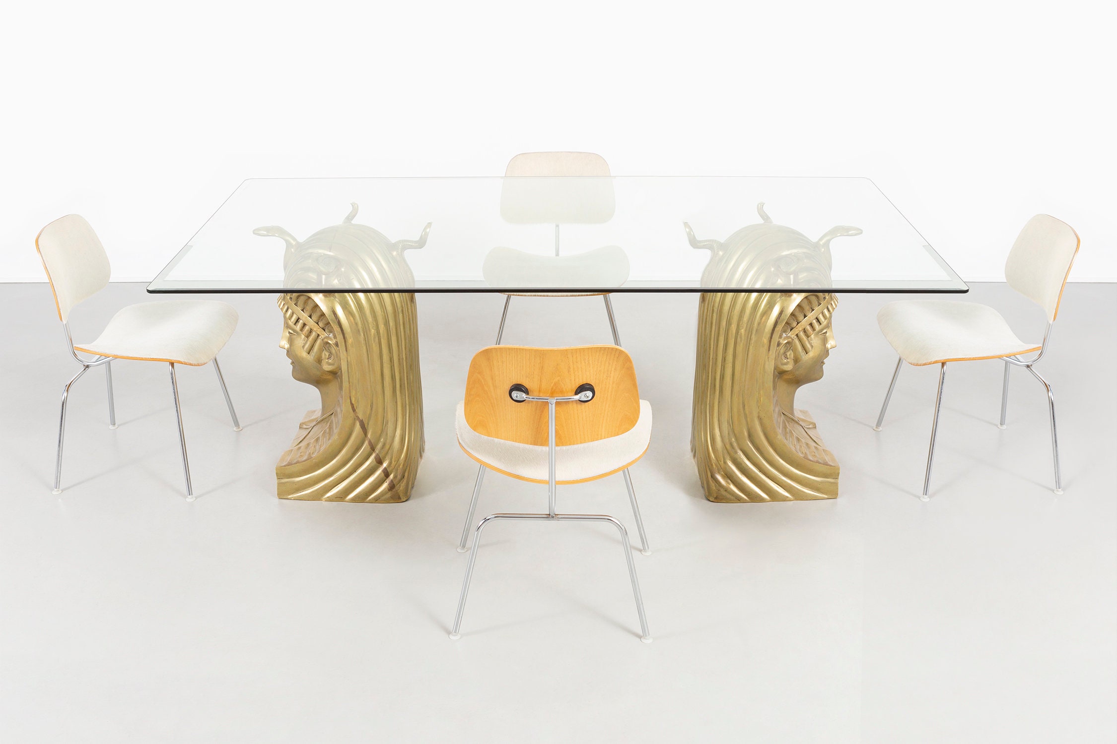 Monumental Brass Pharaoh’s Head Dining Table - Etsy