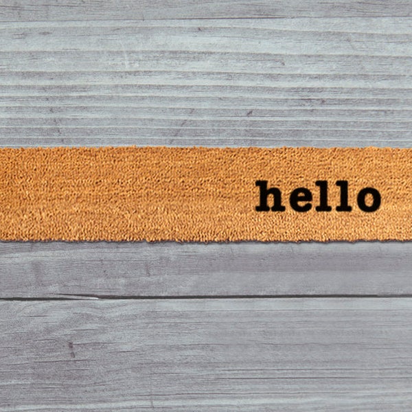 Hello Doormat - Etsy