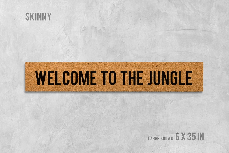 Welcome to the Jungle Door Mat Welcome to the Jungle Doormat | Etsy