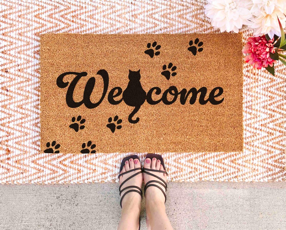 Funny Cat Doormat, Coir Welcome Mat (indoor/outdoor) - Etsy