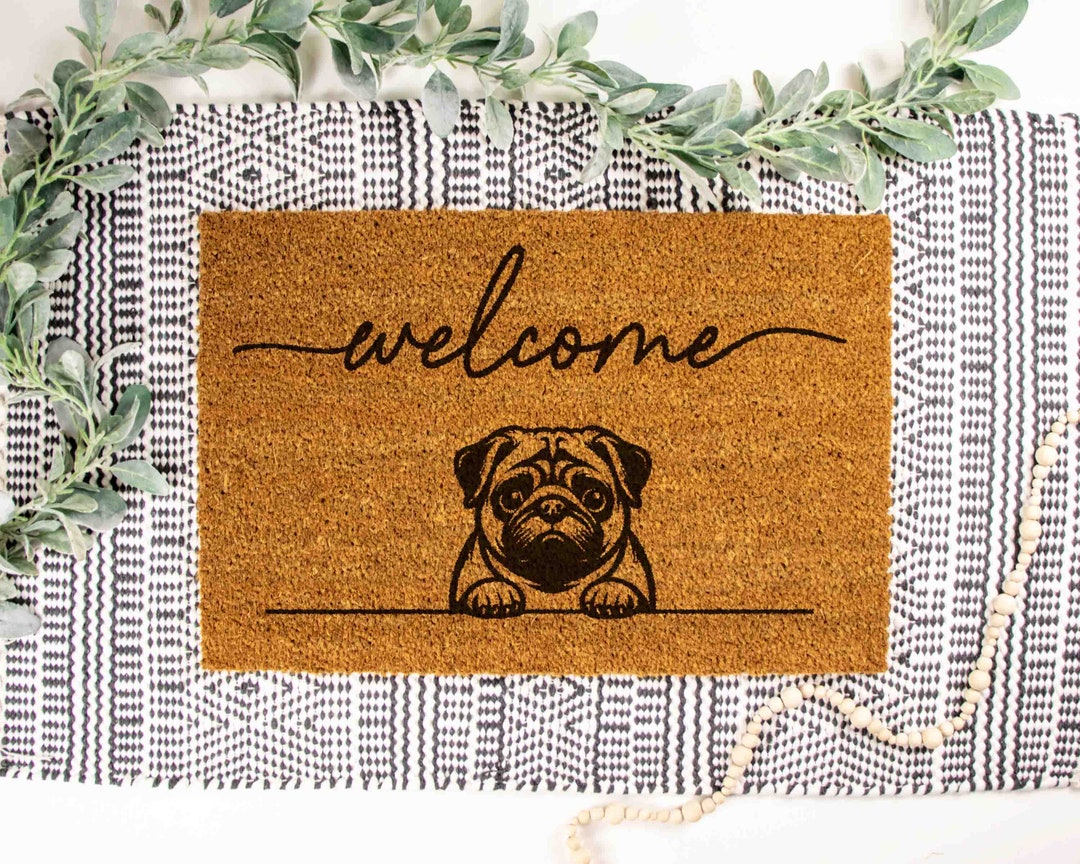 Pug Doormat Pug Gift Ideas for Pug Owner Dog Mom Gift Pug Gifts Pug ...
