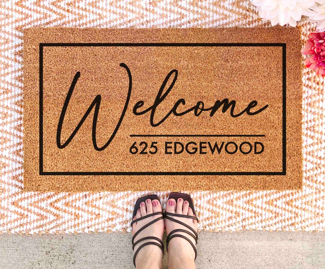 Custom Address Doormat Custom Doormat Personalized Welcome Mat With ...