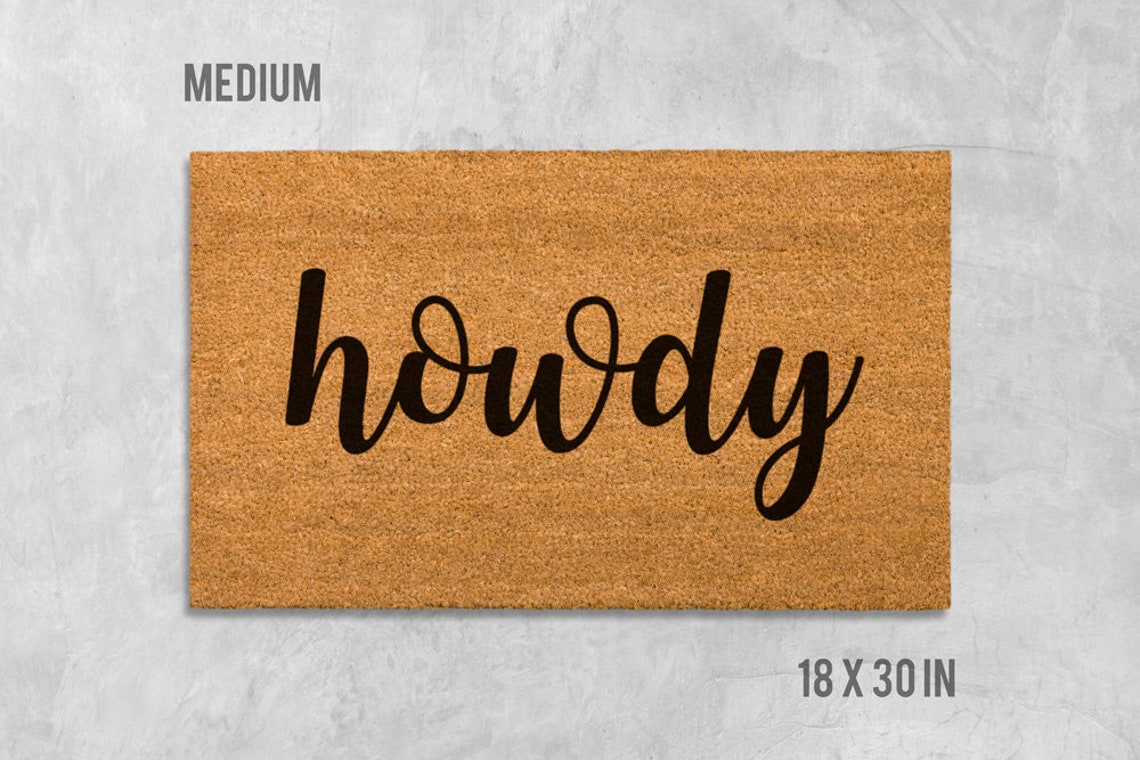 Howdy Doormat Howdy Door Mat Howdy Welcome Mat Howdy Mat - Etsy