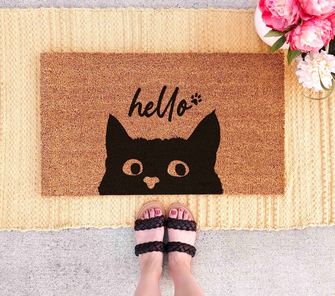 Doormat Cat Gifts for Cat Owner Gift Cat Unique Cat Gift Funny Cat Gift ...