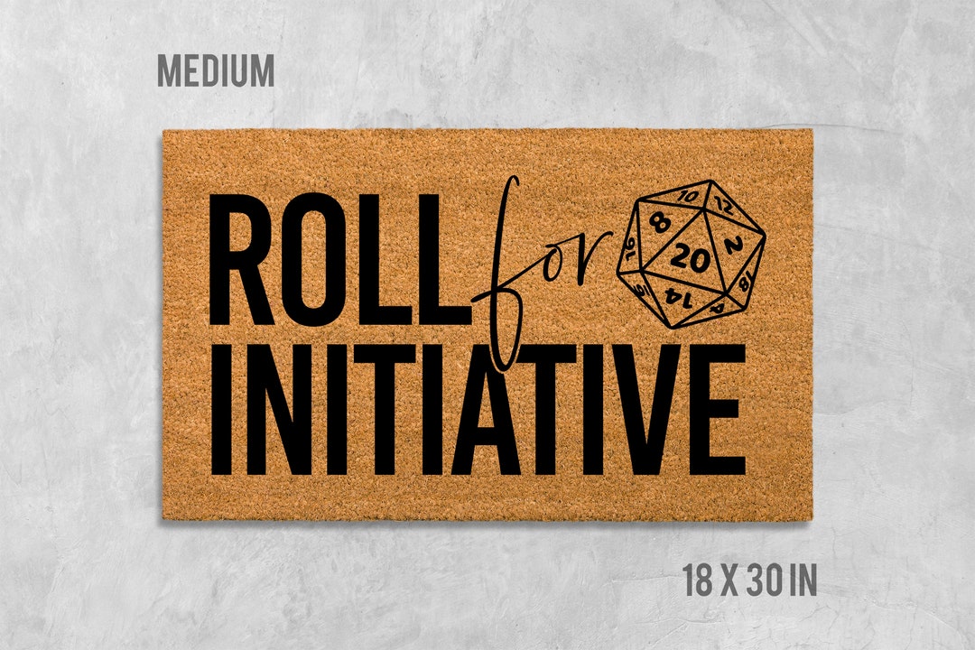 Roll for Initiative Doormat, Dungeons and Dragons Doormat, D&D Doormat ...
