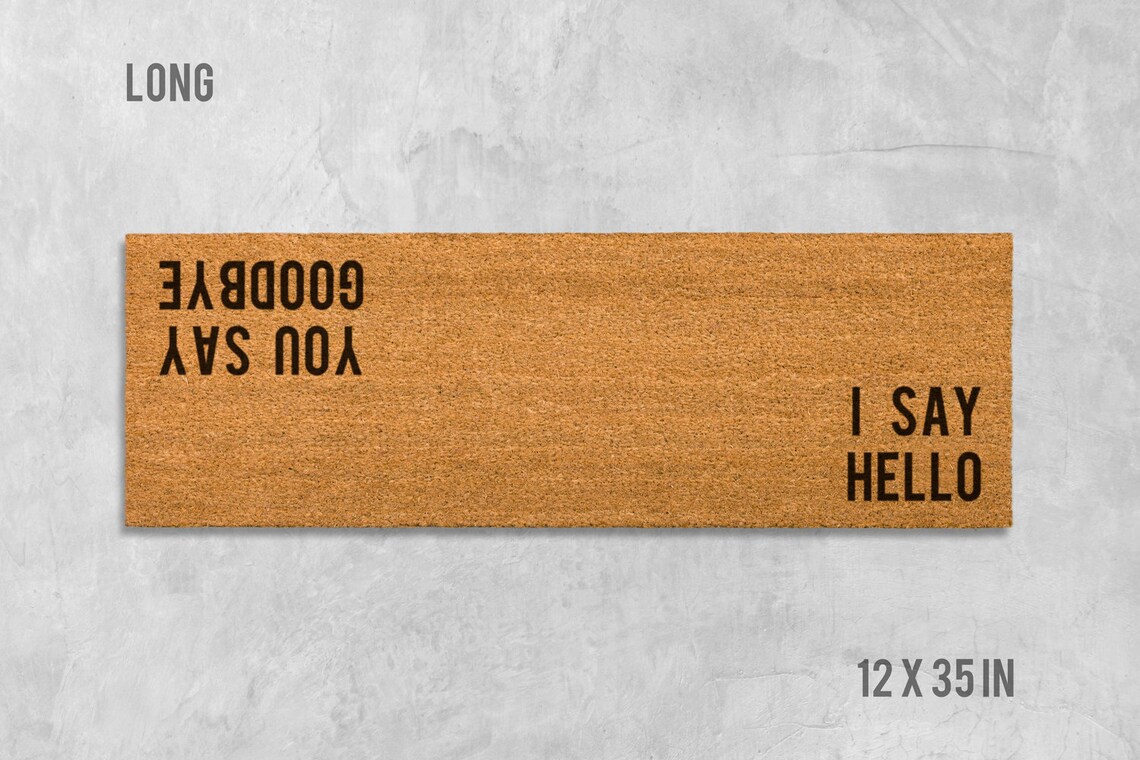 Hello Goodbye Doormat Hello Doormat Hello Goodbye Door Mat - Etsy